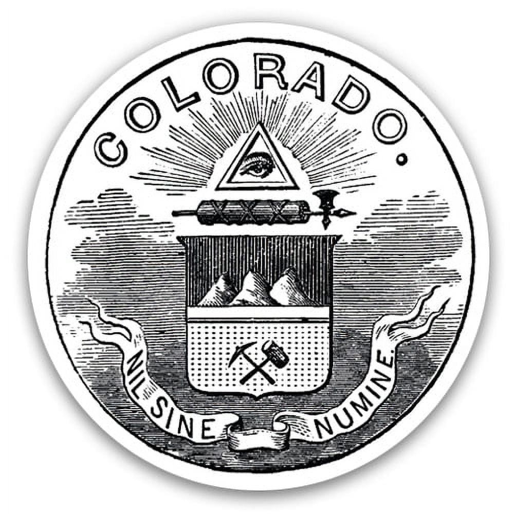 Colorado State Seal - 8" Vinyl Sticker - For Car Laptop I-Pad ...