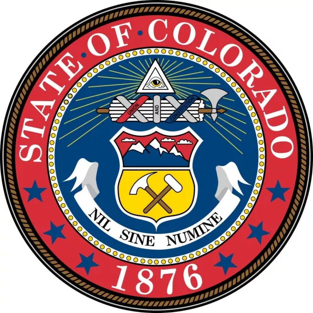 Colorado State Seal Sticker Phone Decal Water Bottle Stickers Car ...