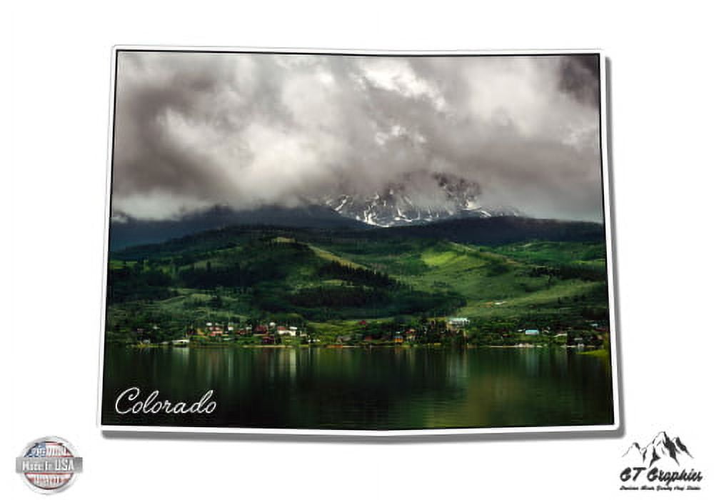 Colorado State Shape Mountain View Beautiful Landscape - 8" Vinyl ...