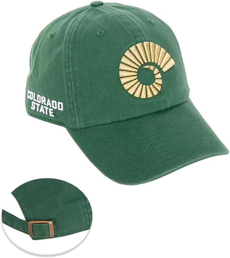 Colorado State University Baseball Hat Rams Csu Brimmed Embroirderd Hats Cap Adjustable Cloth ...