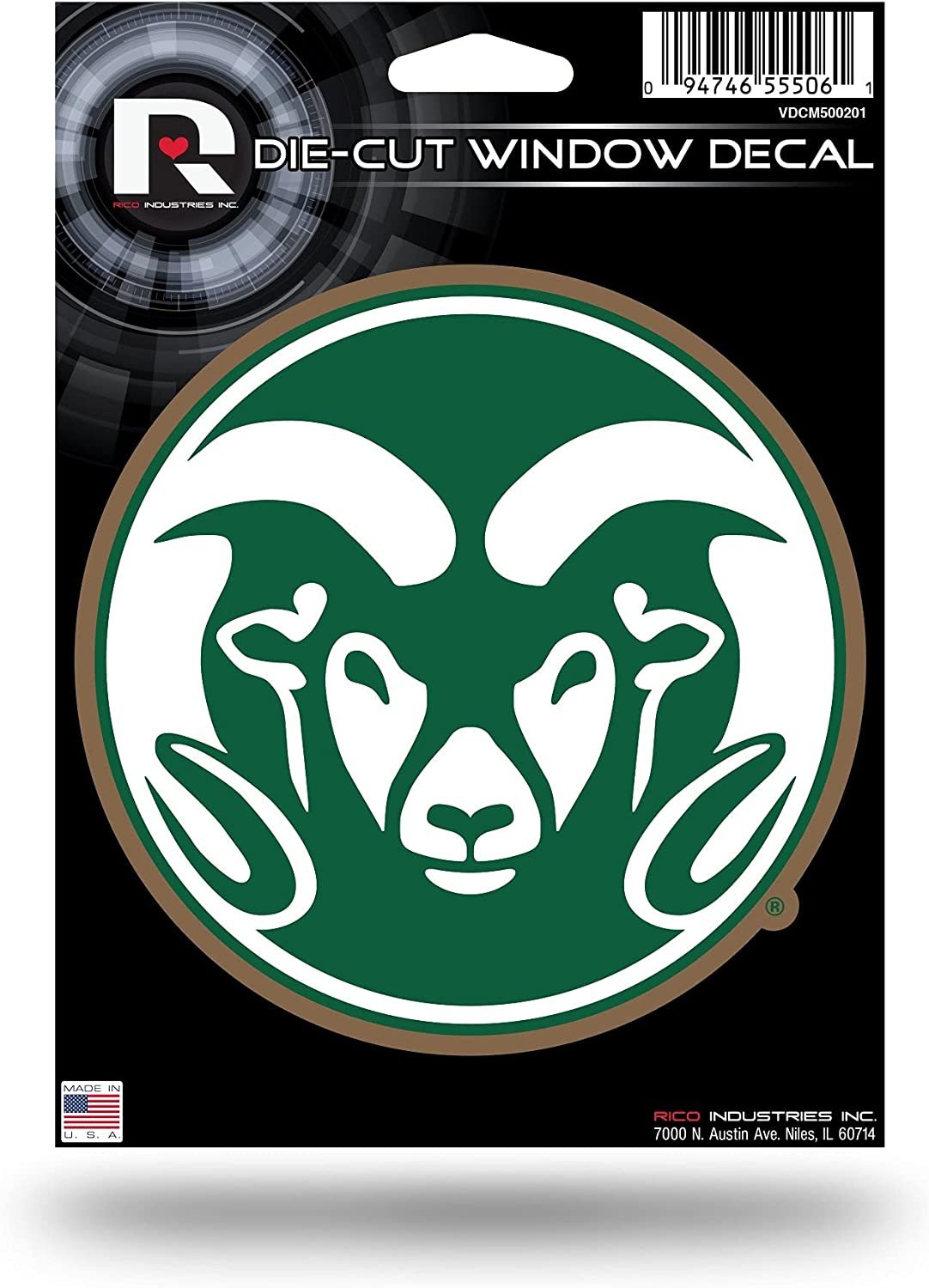 Colorado State University Rams 5 Inch Sticker Decal Flat Vinyl Die Cut ...