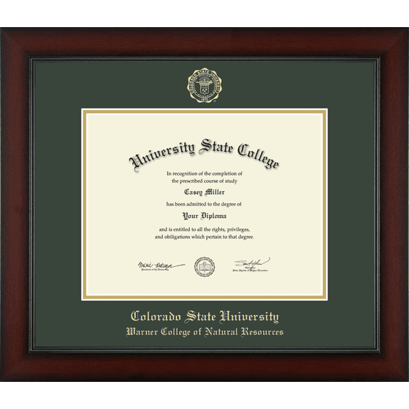 Colorado State University Warner College of Natural Resources Diploma ...