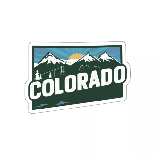 Colorado State Vinyl Stickers Outline Aesthetic Design United States Of ...
