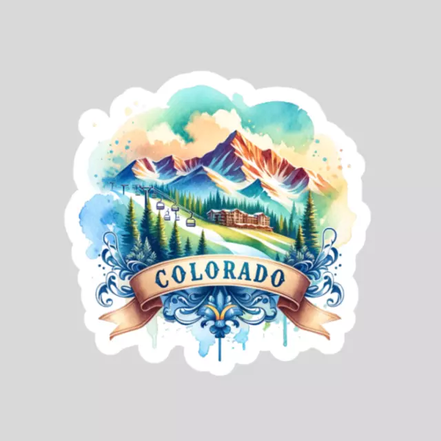 Colorado Sticker American Flag State Outline Novelty Laptop Sticker ...