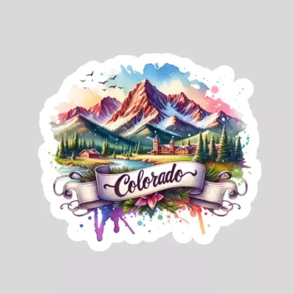 Colorado Sticker American Flag State Outline Novelty Laptop Sticker ...