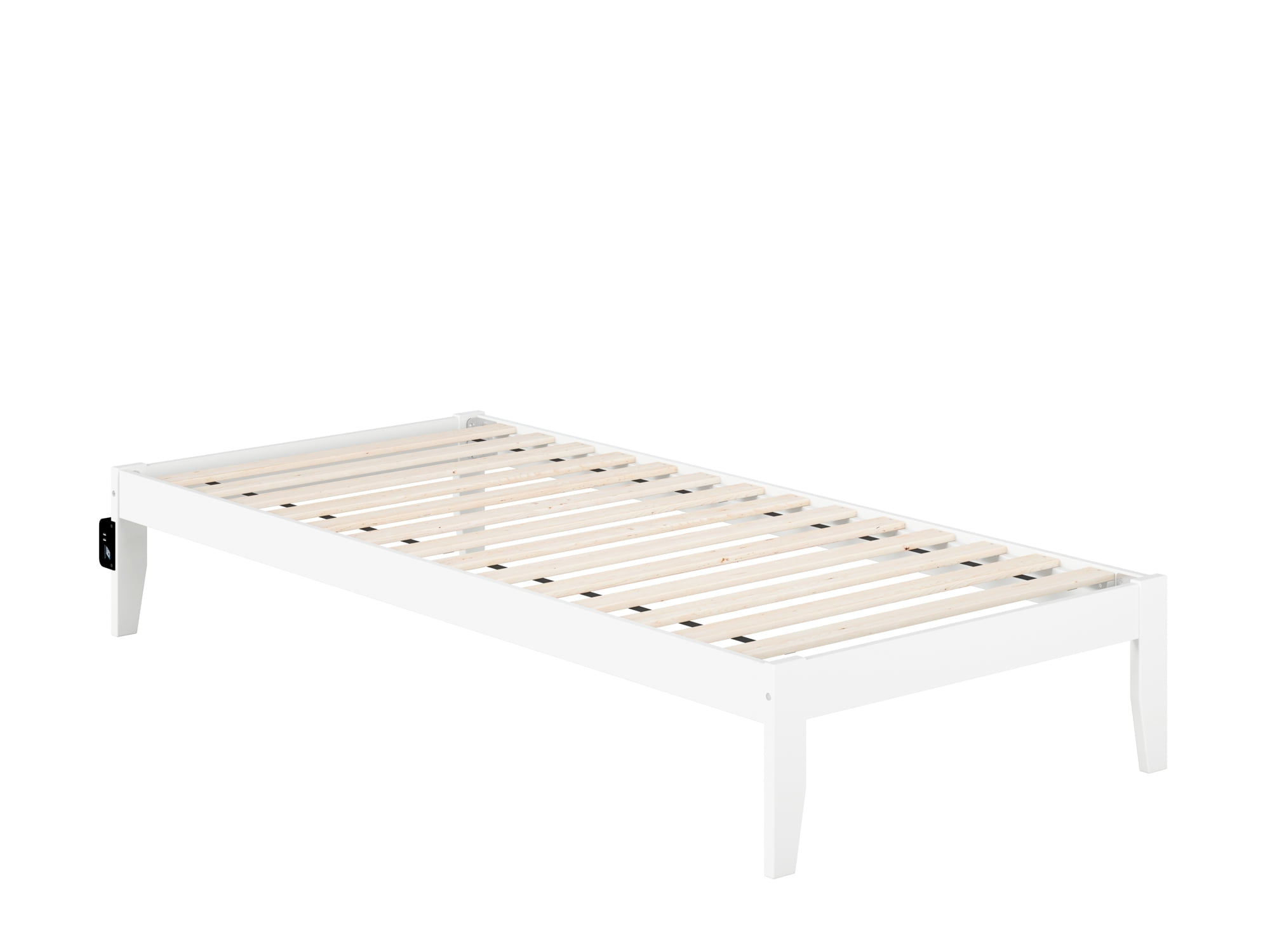 Colorado Twin Extra Long Bed with USB Turbo Charger in White - Walmart.com