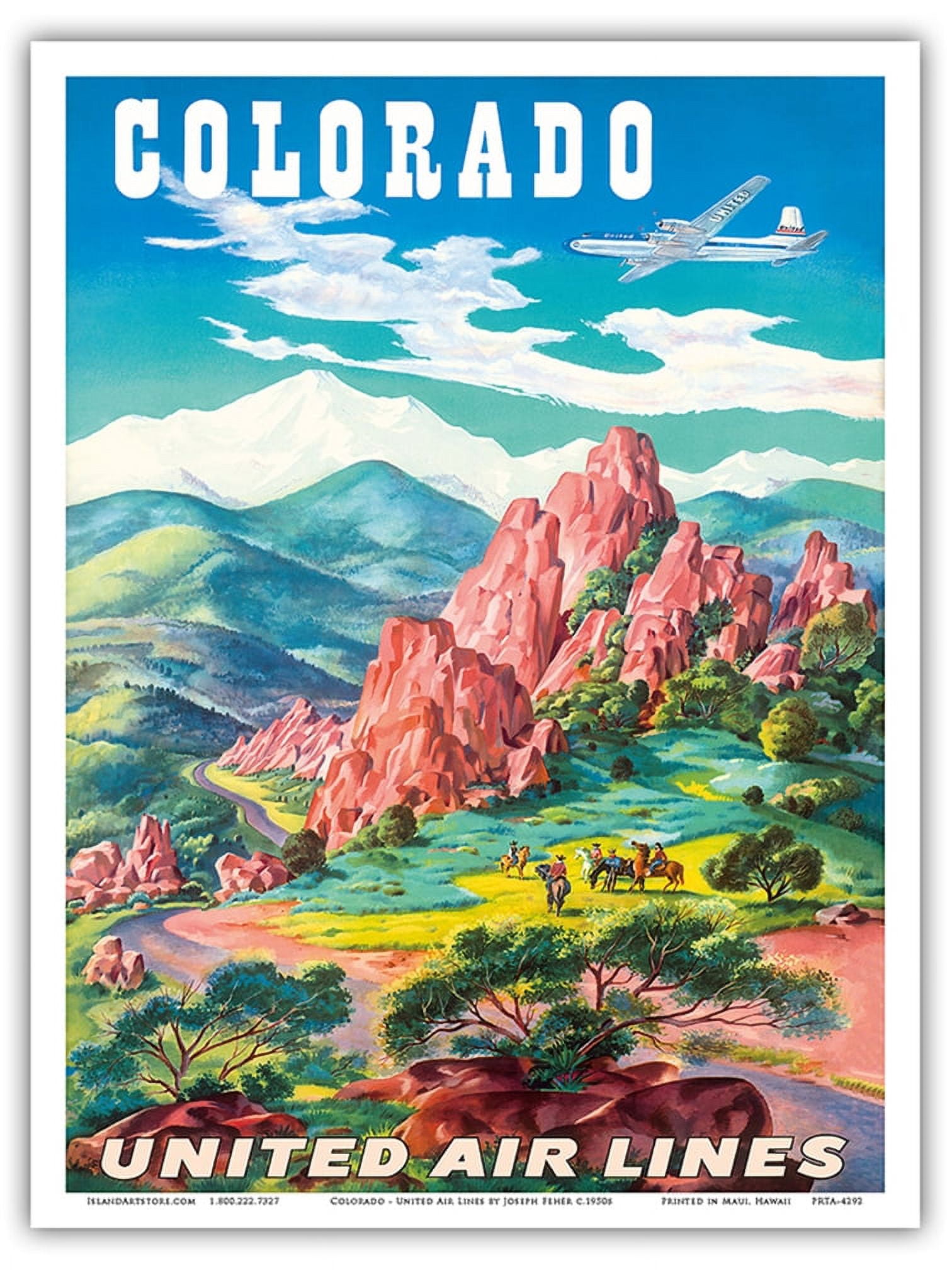 Colorado USA - Garden of the Gods Colorado Springs - United Air Lines ...