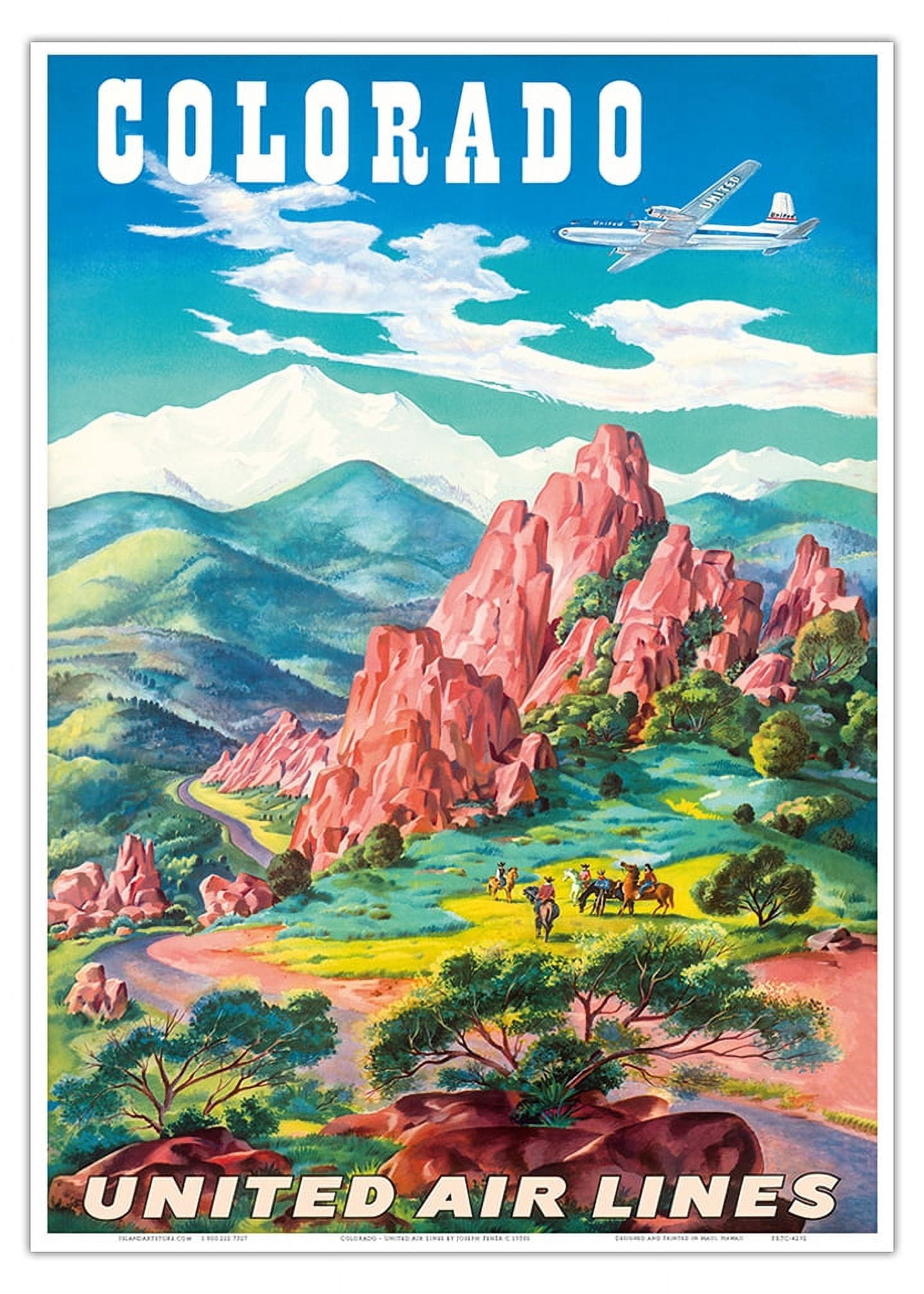 Colorado USA - Garden of the Gods Colorado Springs - United Air Lines ...