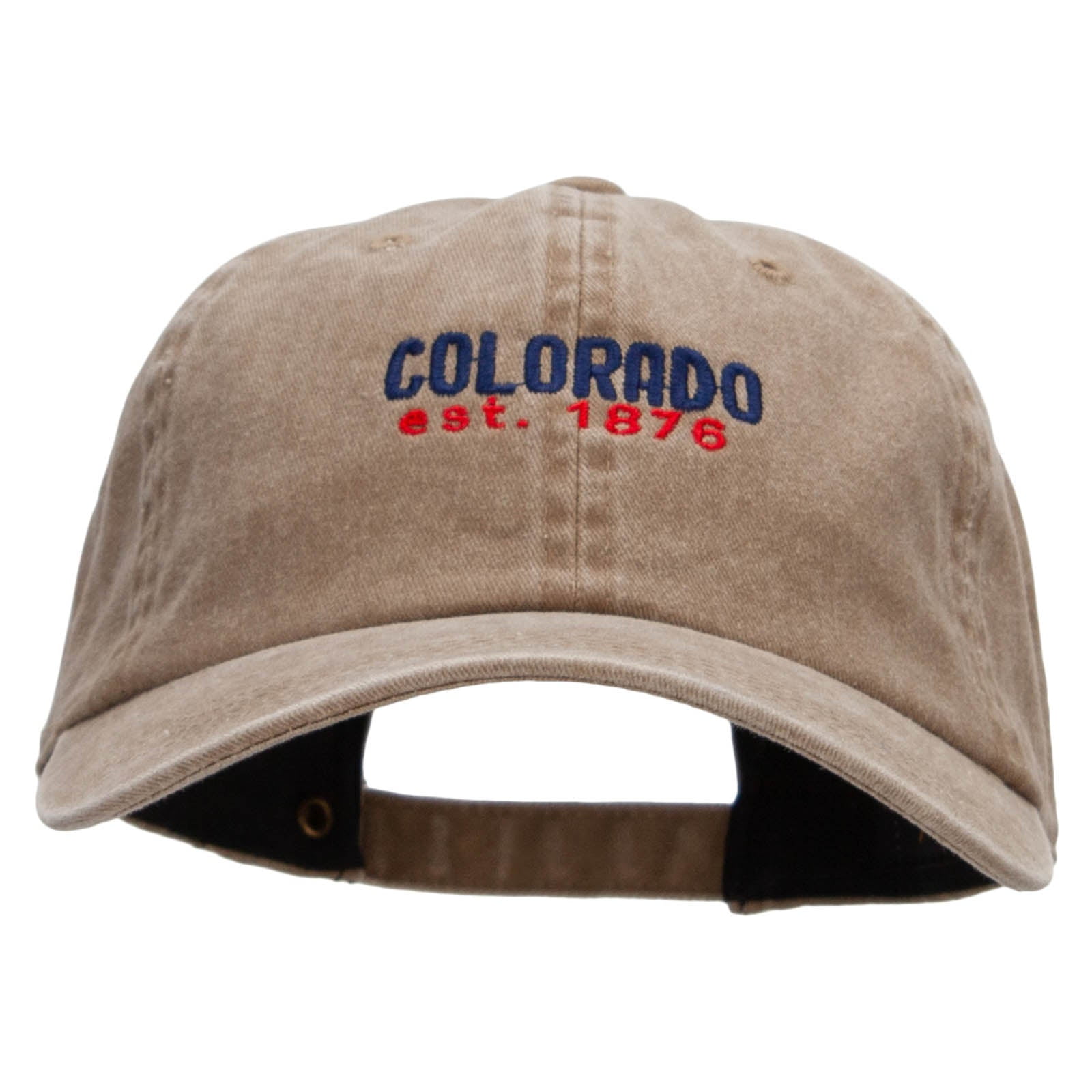 Colorado Year Established Embroidered Washed Solid Pigment Dyed Cotton ...