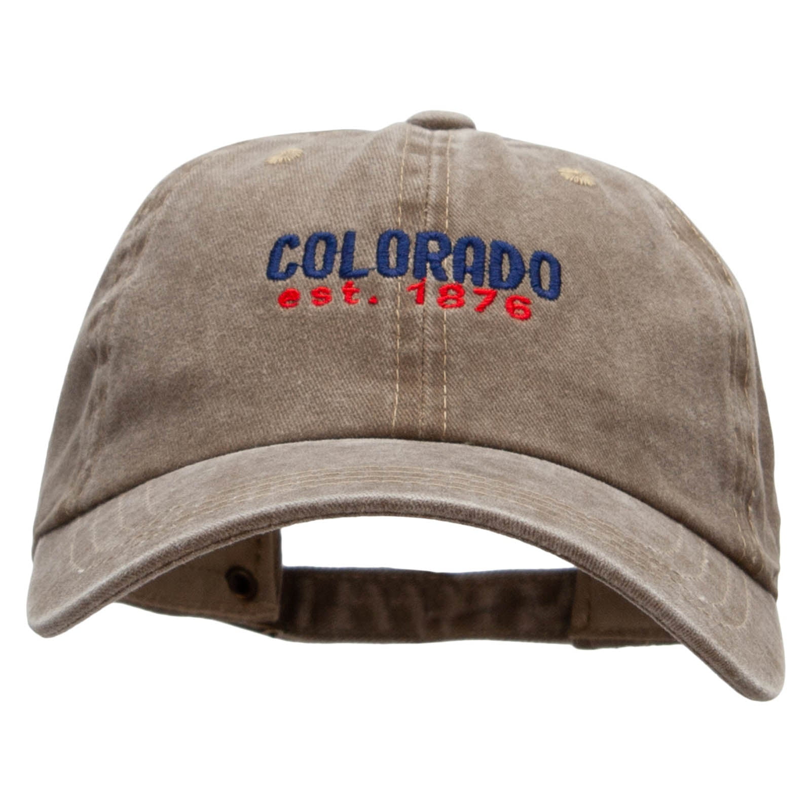 Colorado Year Established Embroidered Washed Solid Pigment Dyed Cotton ...