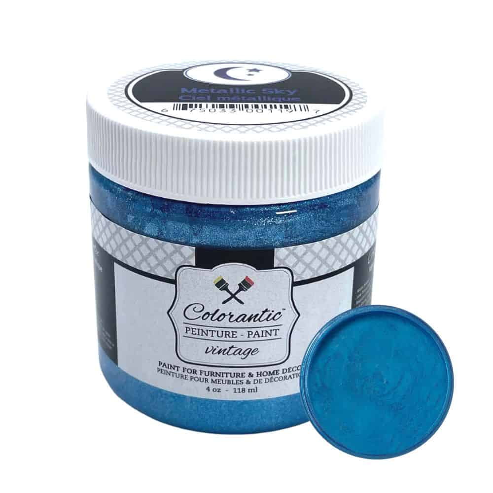 Colorantic | Blue Metallic | Furniture DIY Metallic Chalk Paint for ...