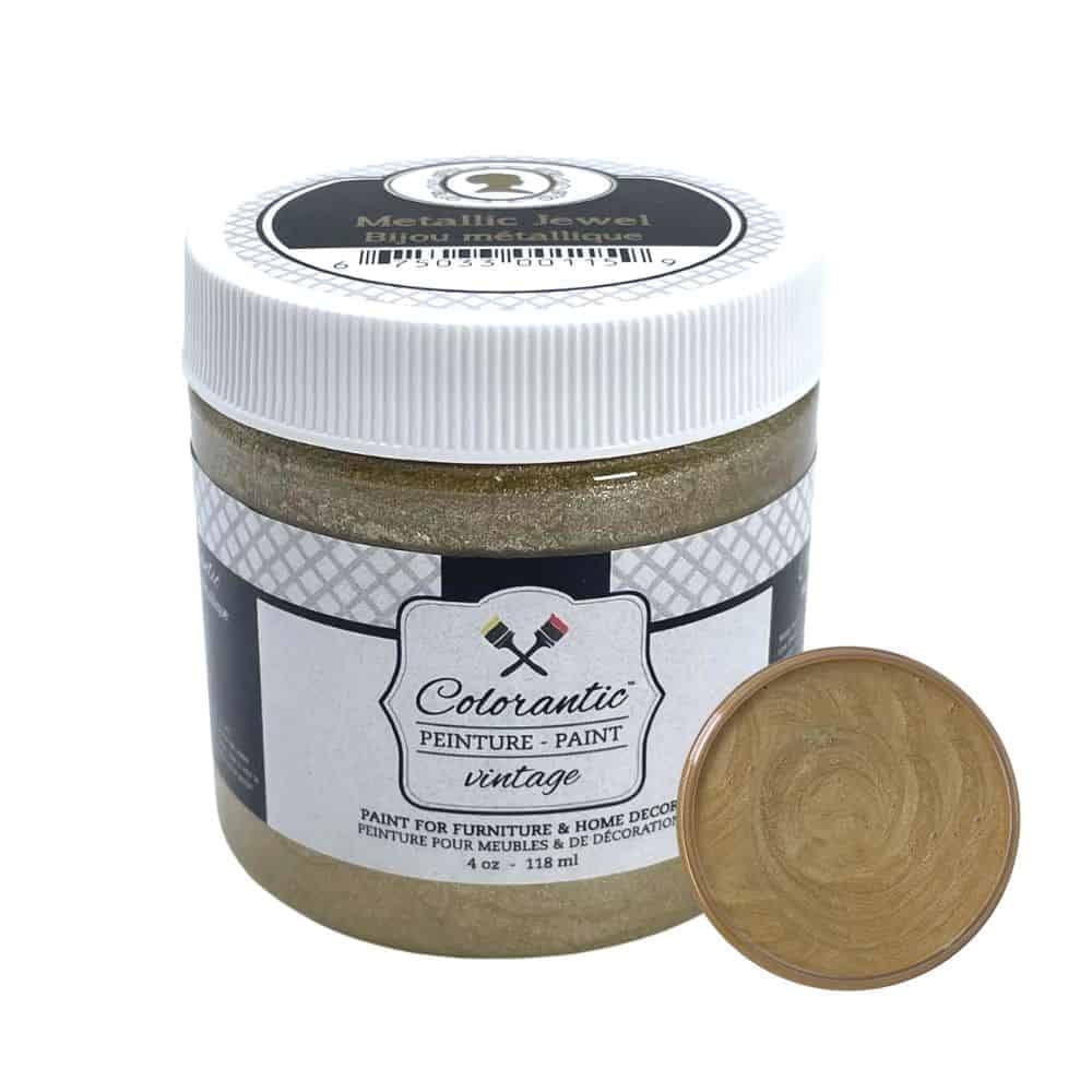 Colorantic | Gold Metallic | Furniture DIY Metallic Chalk Paint (4 oz ...