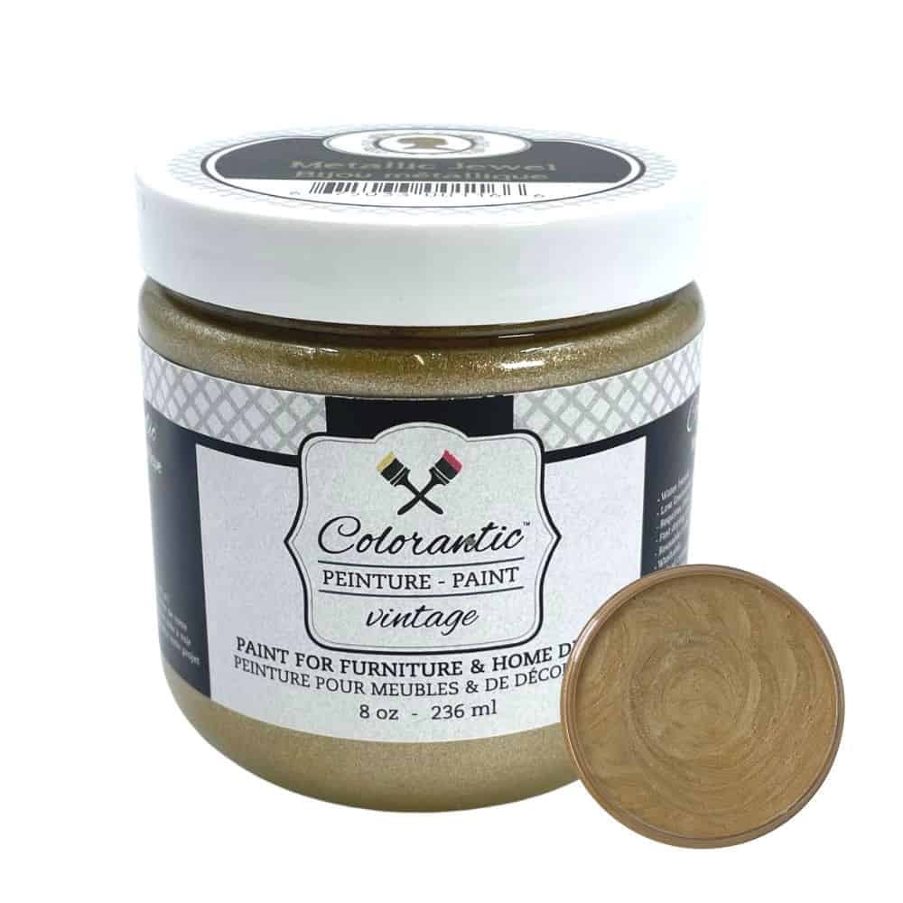 Colorantic | Gold Metallic | Furniture DIY Metallic Chalk Paint (8 oz ...