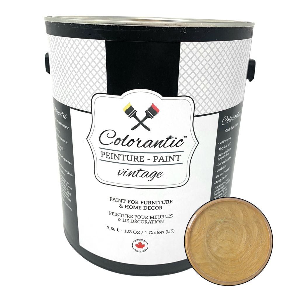 Colorantic | Gold Metallic | Furniture DIY Metallic Chalk Paint (Gallon ...