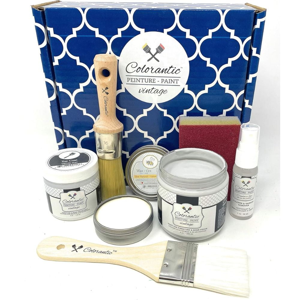 Colorantic | VOLCANO GREY GRAY STARTER KIT of Chalk Based Paint Wax ...