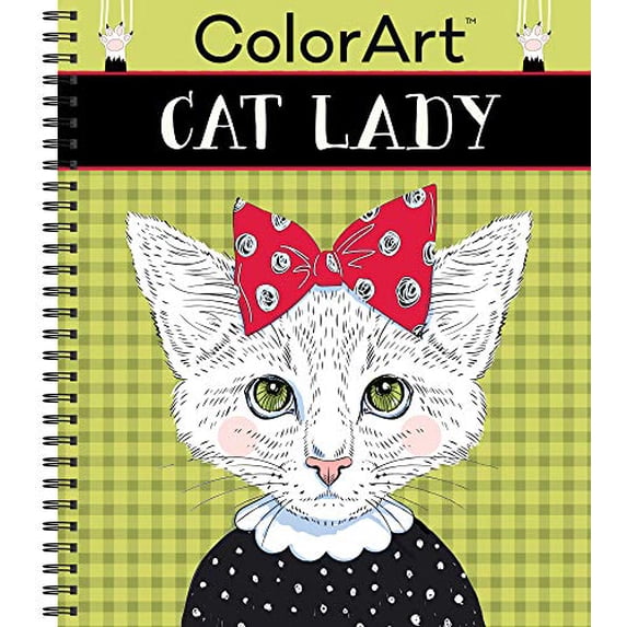 Pre-Owned Colorart Coloring Book - Cat Lady by New Seasons (Spiral ...