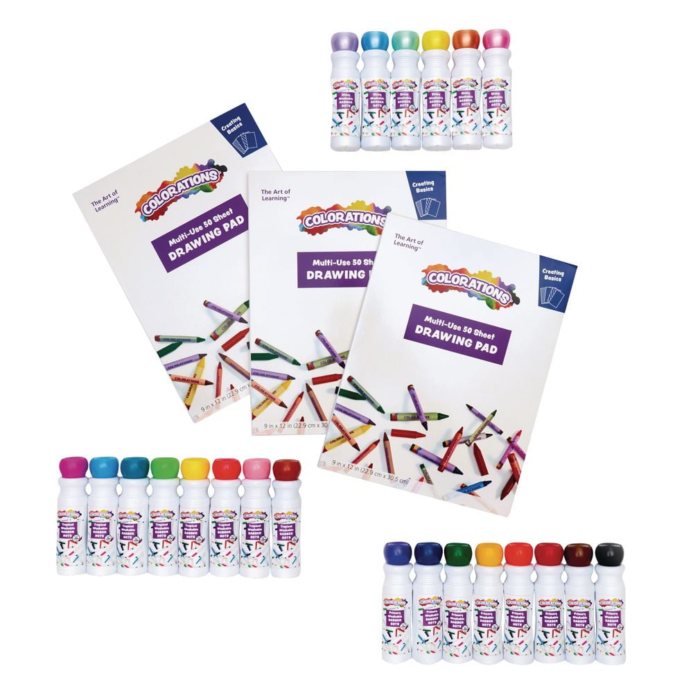 Colorations 25 Dab Markers with 3 Drawing Pads - Walmart.com