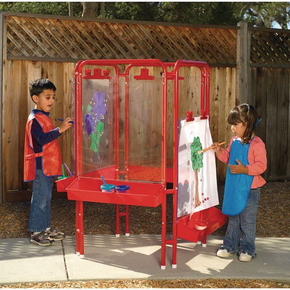 Colorations 4-Way Indoor/Outdoor Acrylic Panel Easel - Durable, Weather ...
