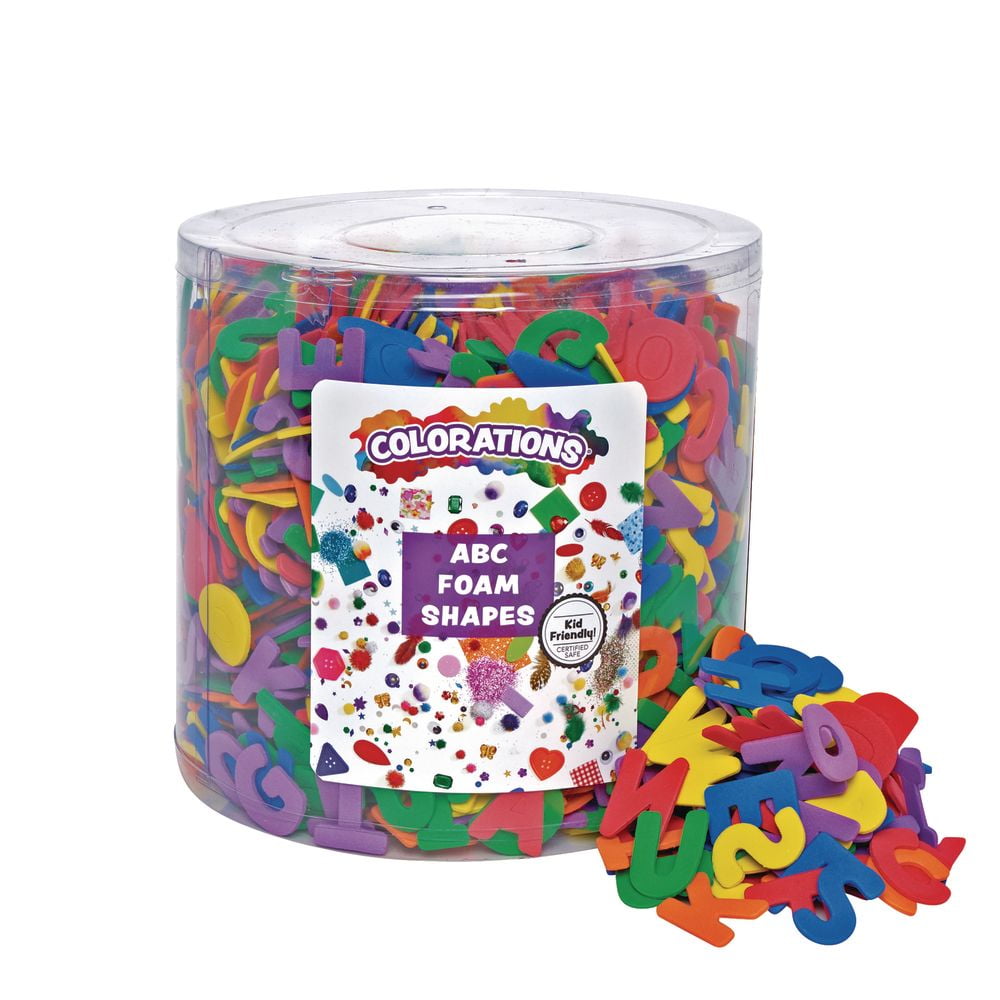Colorations ABC Foam Shapes in a Bucket - 1/2 lb. - Walmart.com