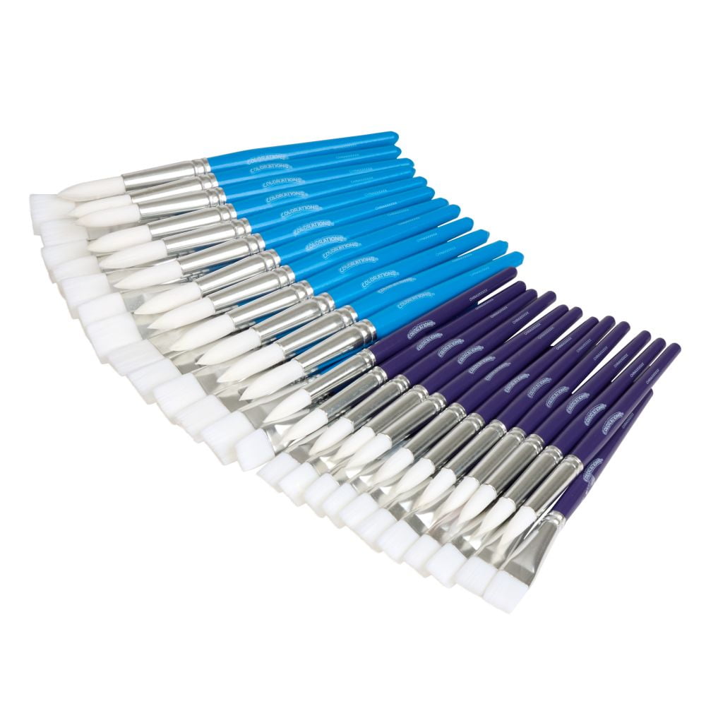 Colorations Assorted Paintbrush Classpack - 40 Pieces - Walmart.com