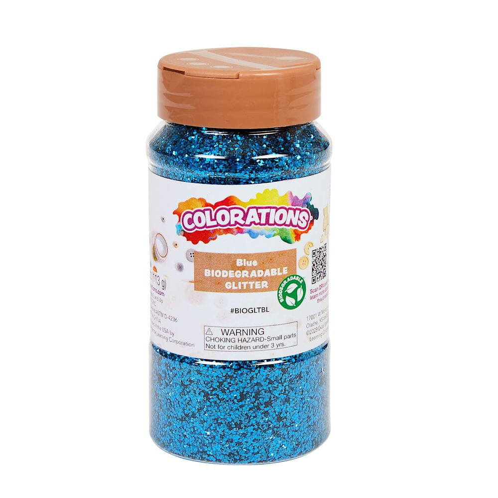 Colorations Biodegradable Glitter ? Blue 4oz - Walmart.com