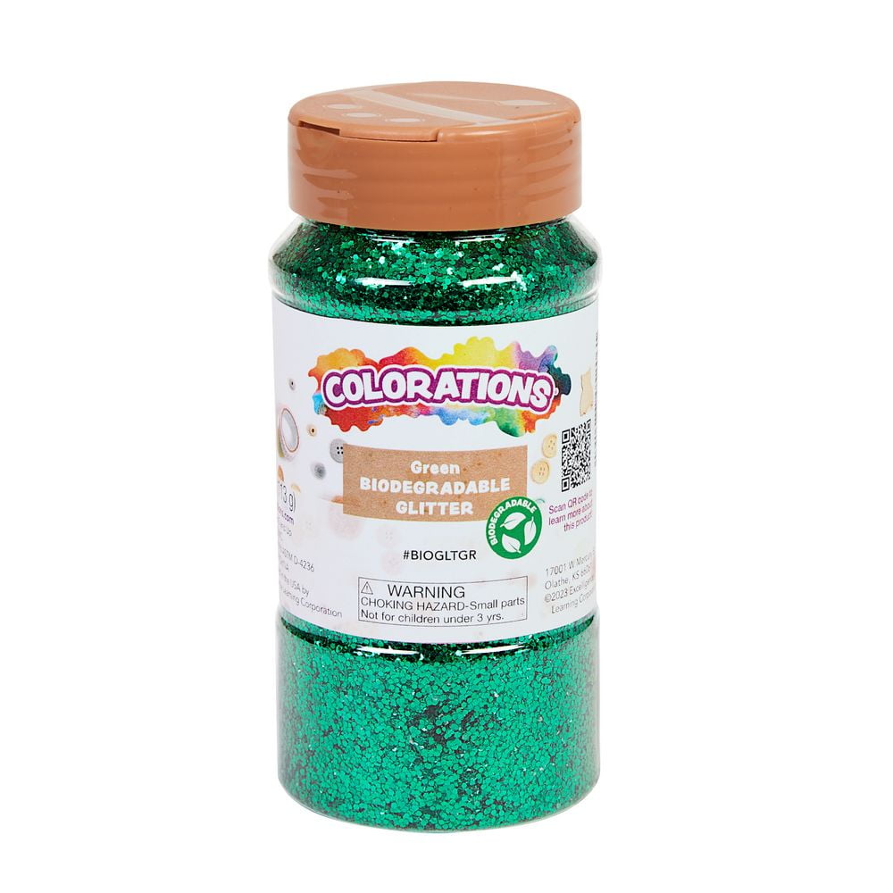 Colorations Biodegradable Glitter Green ? 4oz - Walmart.com