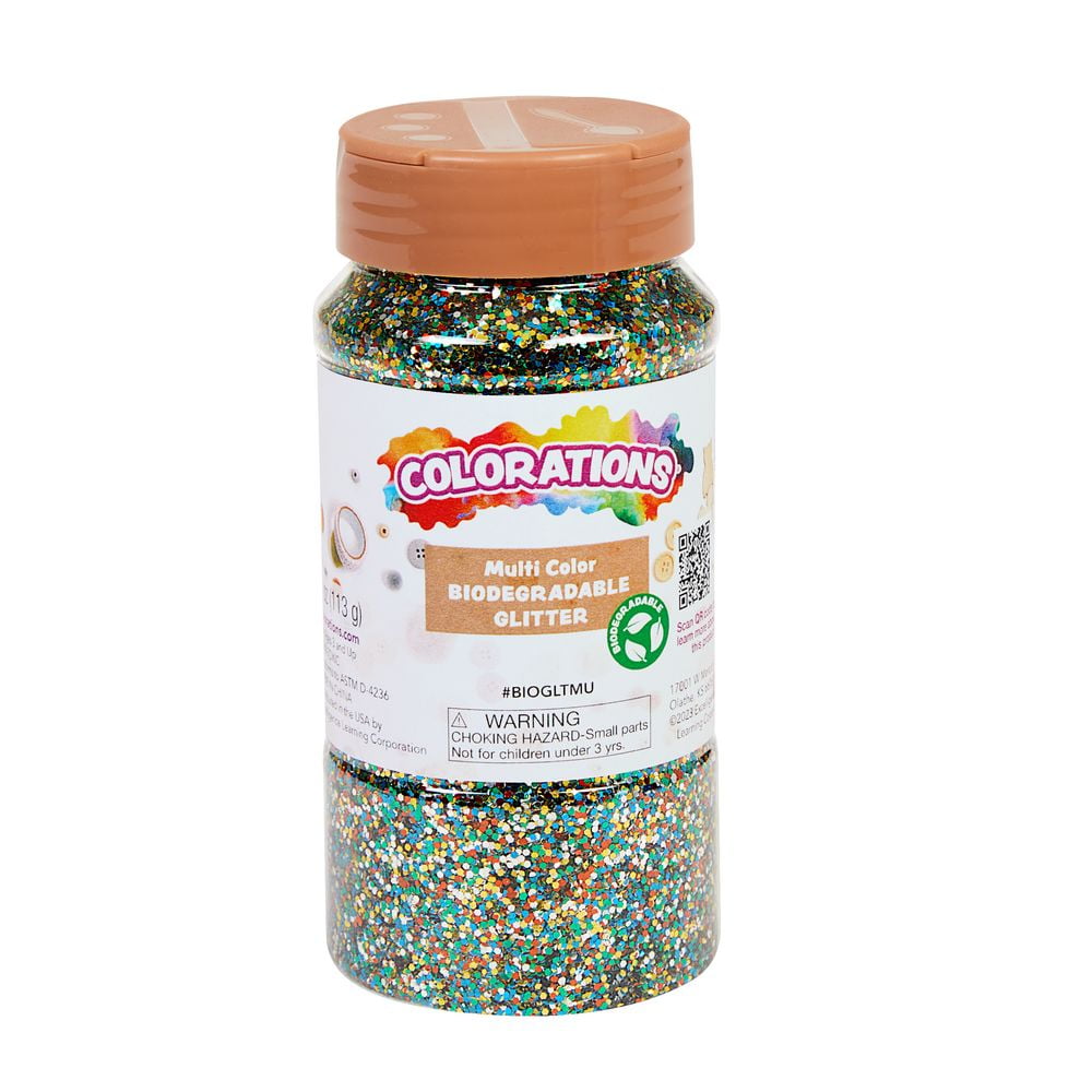 Colorations Biodegradable Glitter ? Multicolor 4oz - Walmart.com