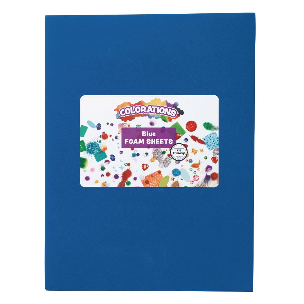 Colorations Blue Foam Sheets - 10 Pack - Walmart.com