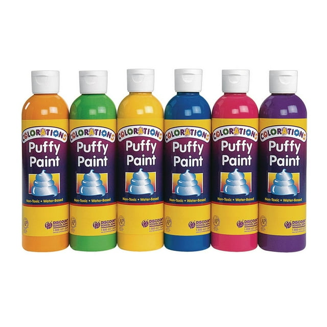 Colorations? Colored Puffy Paints, 8oz. - Set of 6 - Walmart.com
