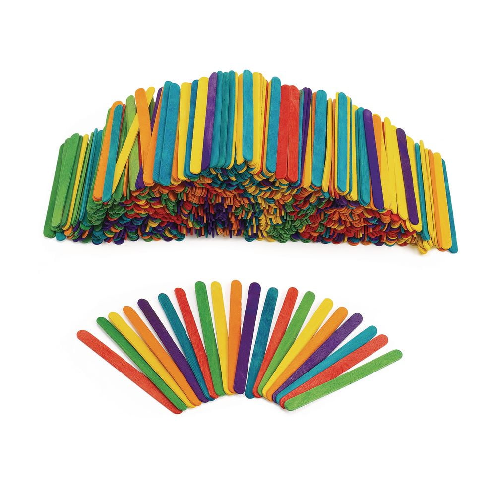 Colorations Colored Wood Craft Sticks - 1, 000 Pieces - Walmart.com