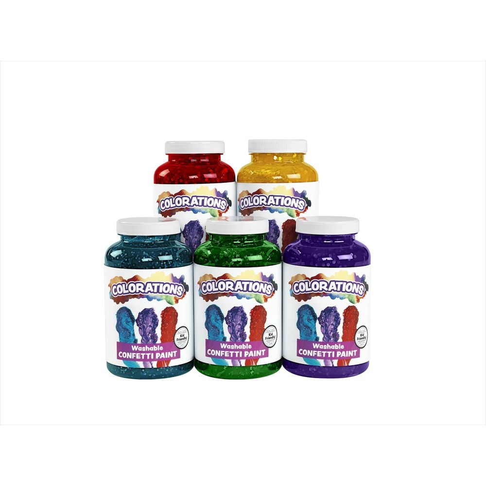 Colorations Confetti Paint, 5 Colors, 16 fl oz each - Walmart.com