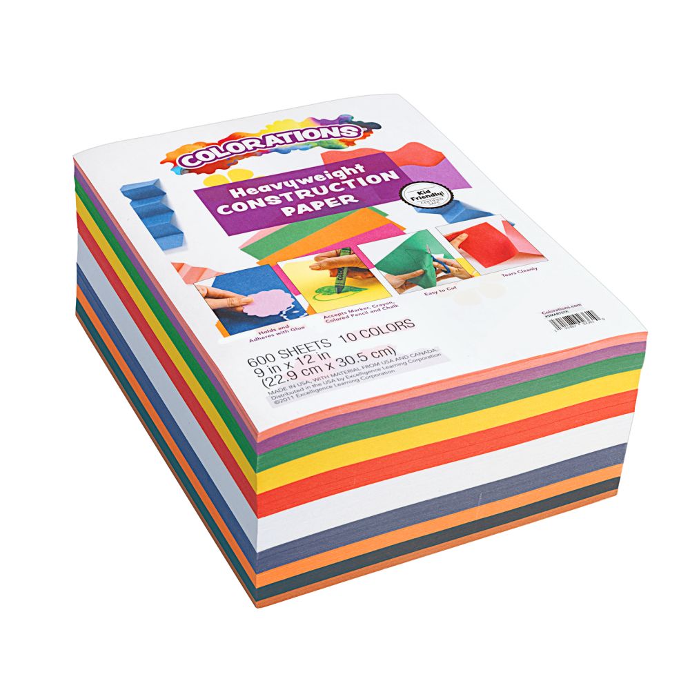SunWorks Construction Paper, 9” x 12”, Bright White, 50 Sheets ...