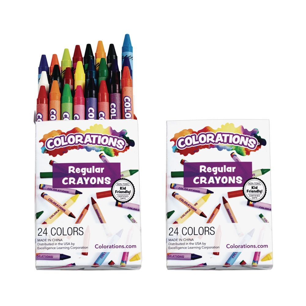 Colorations Crayons - 2 Sets of 24, 48 Total - Walmart.com