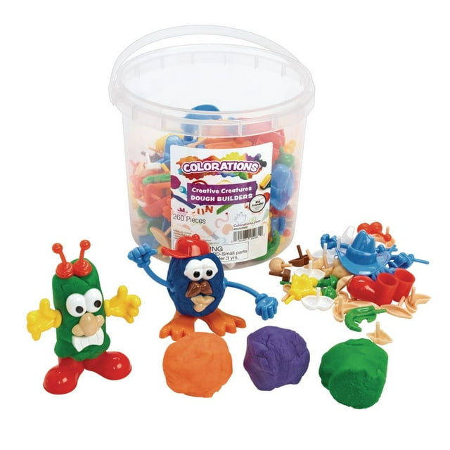 Colorations Creative Dough Builders Play Set, 260 Pieces, Modeling Clay ...