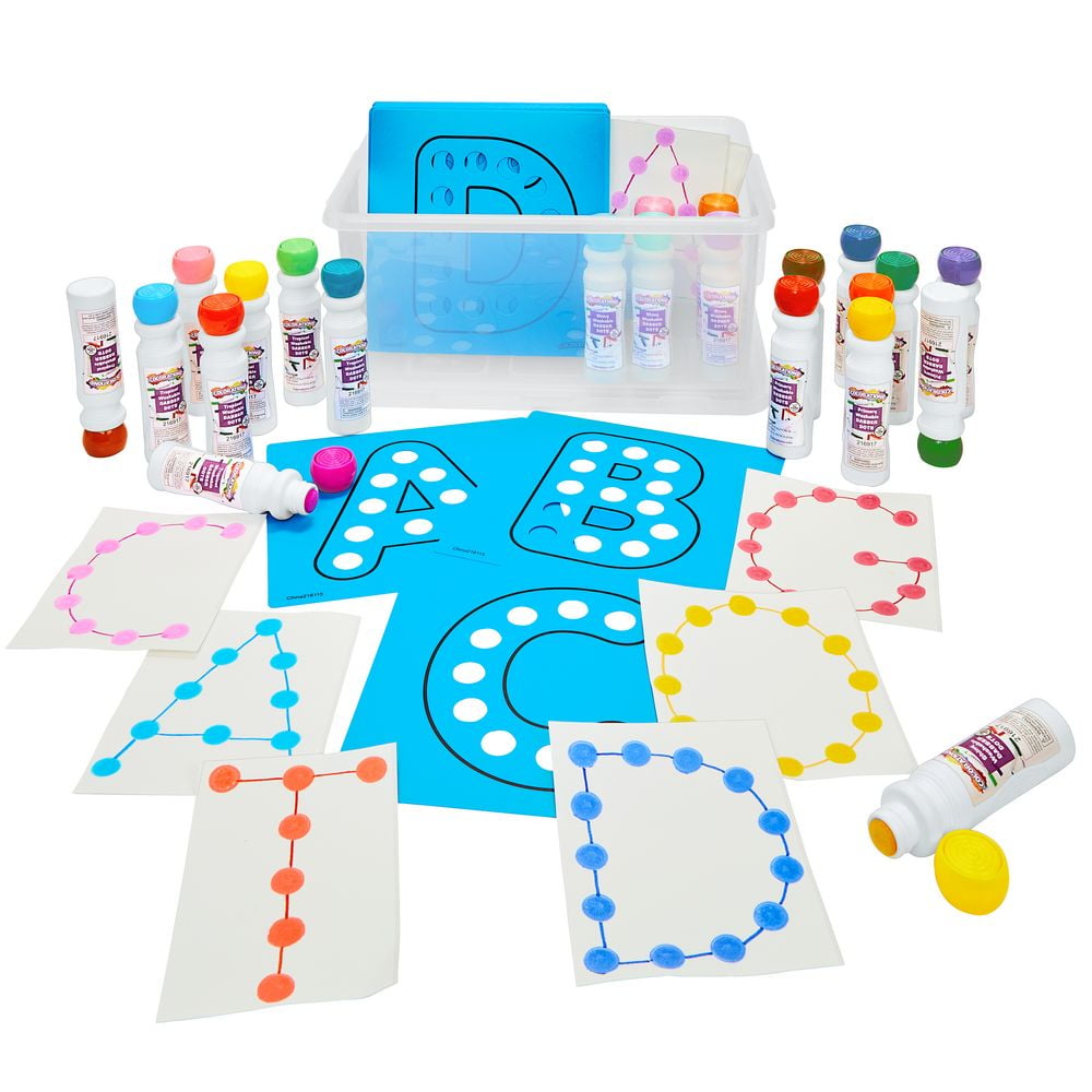 Colorations Dabber Stencils and Marker Kit - 46 Stencils & 22 Dabber ...