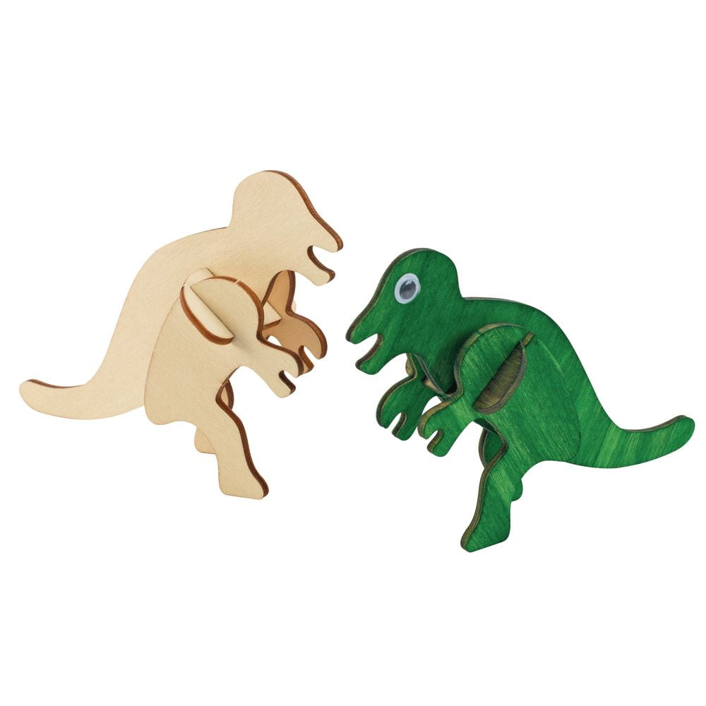 Colorations Decorate Your Own 3-D Wooden Dinosaur Puzzles, Set of 4 ...