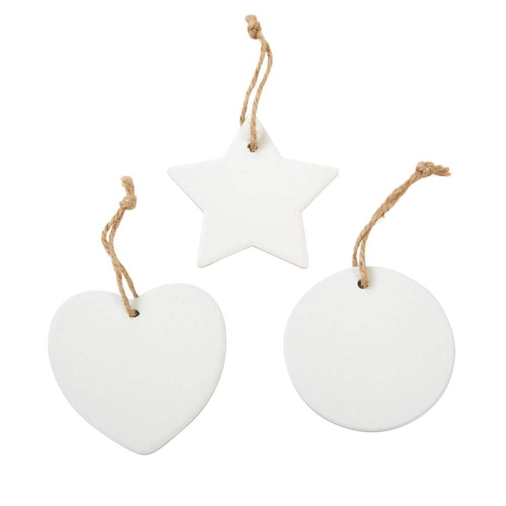 Colorations Decorate Your Own Ceramic Ornaments - Set of 12 - Walmart.com