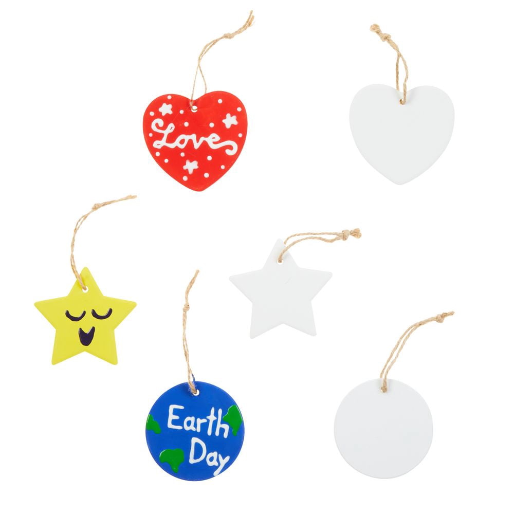 Colorations Decorate Your Own Ceramic Ornaments - Set of 24 - Walmart.com