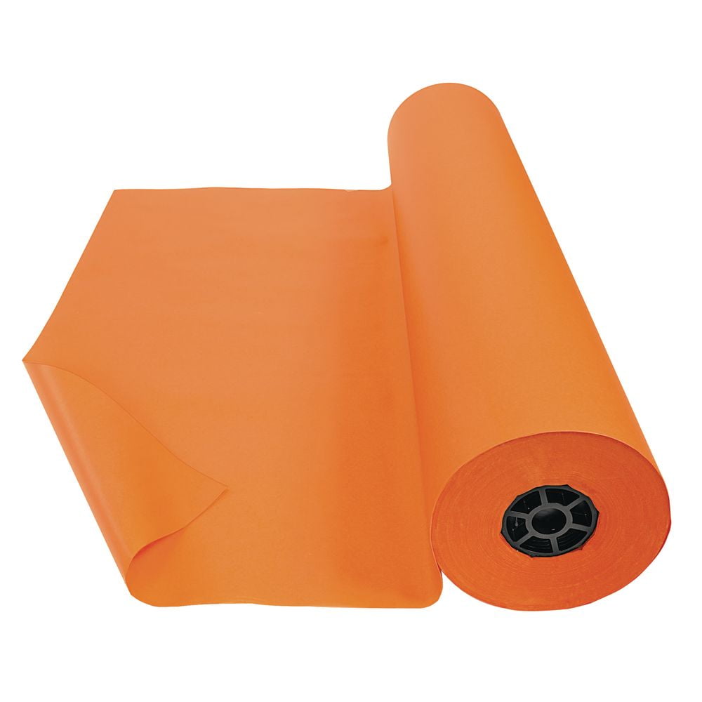 Colorations Dual Surface Paper Roll - Orange 36\" x 1000' - Walmart.com