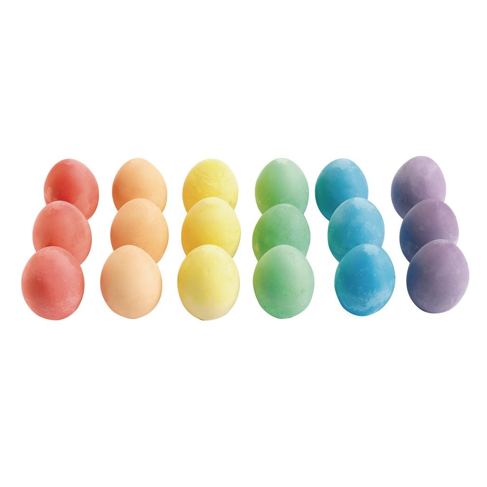 Colorations DustLite Chunky Chalk Eggs - Set of 18 - Walmart.com