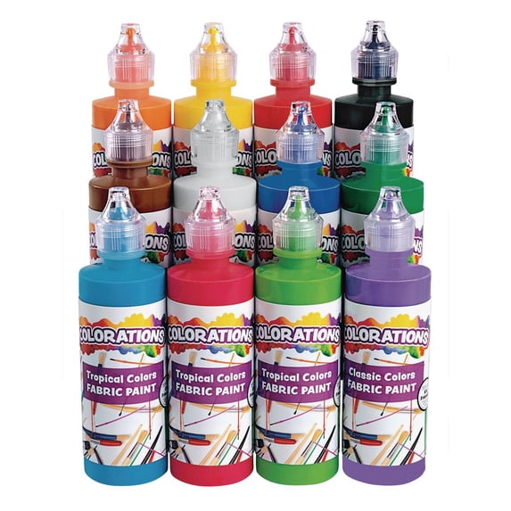 Colorations Fabric Paint - Set of all 12 - Walmart.com