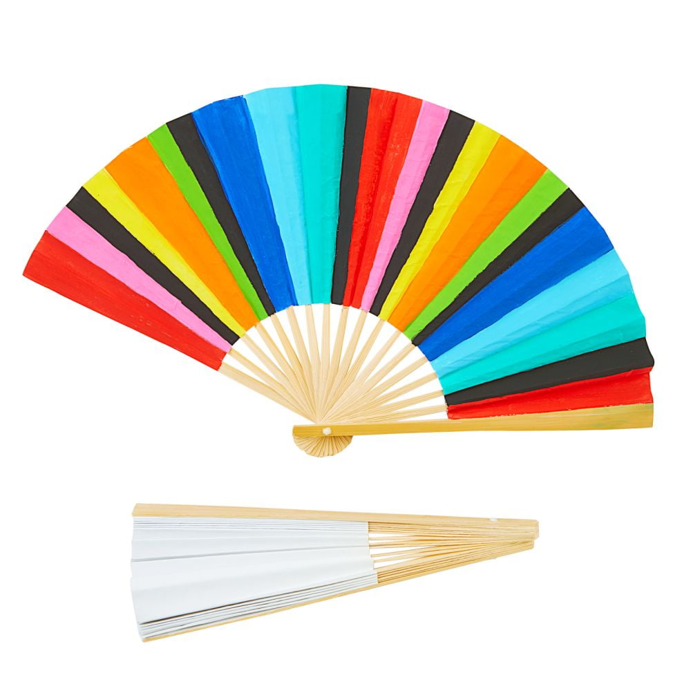 Colorations Fantastic Blank Paper Fans - Set of 12 - Walmart.com