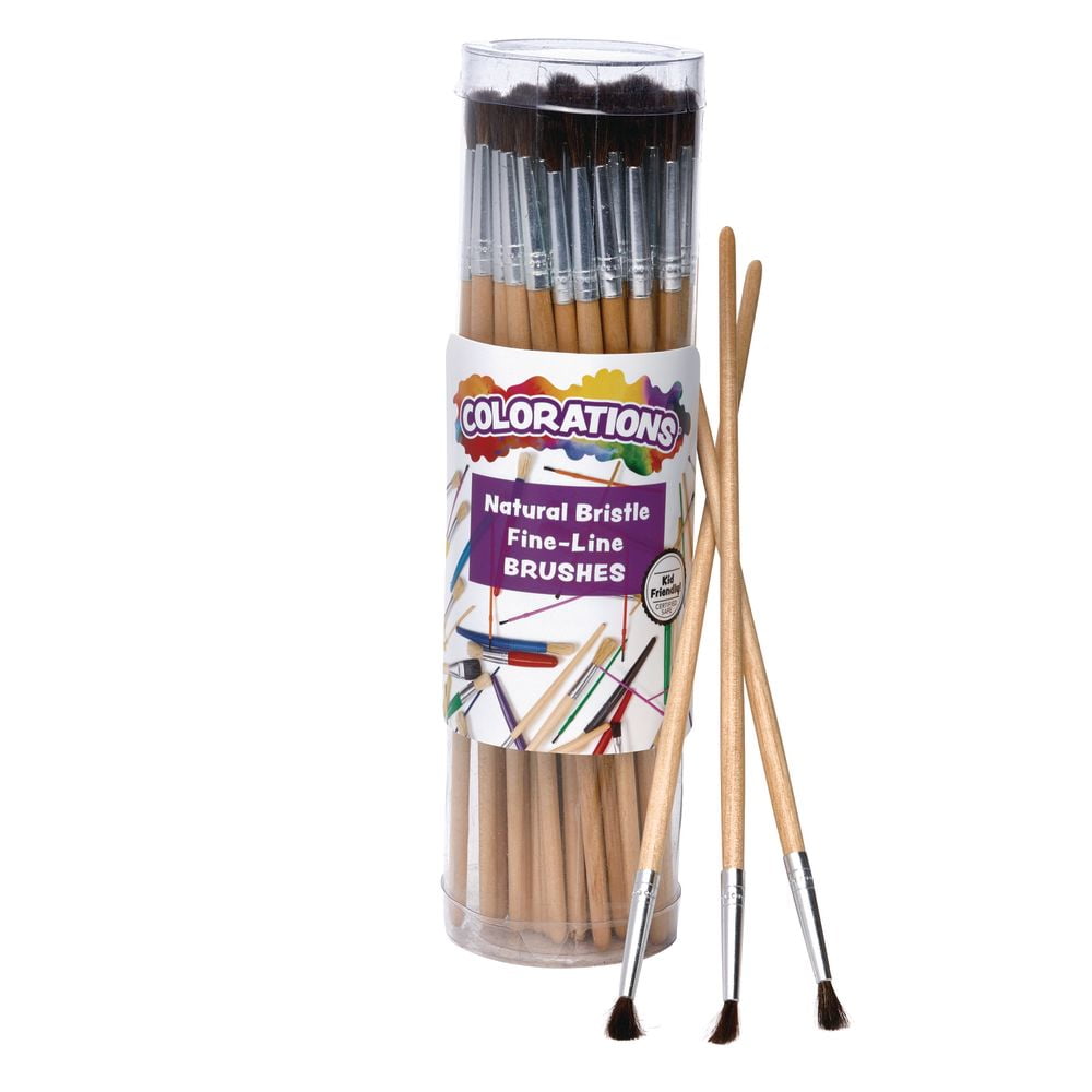 Colorations Fine Line All-Purpose Easel Brush - Set of 60 - Walmart.com