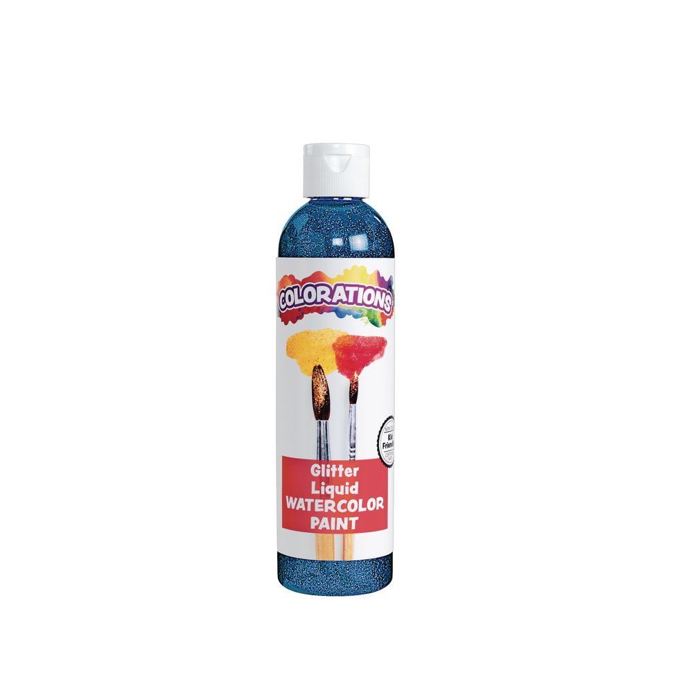 Colorations Glitter Liquid Watercolor, Blue - 8 oz. - Walmart.com