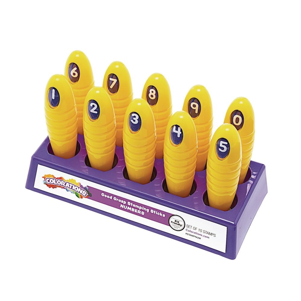 Colorations Good Grasp Stamping Sticks - Numbers - Walmart.com