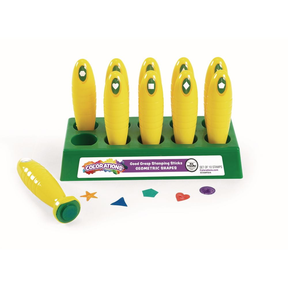 Colorations Good Grasp Stamping Sticks - Shapes - Walmart.com
