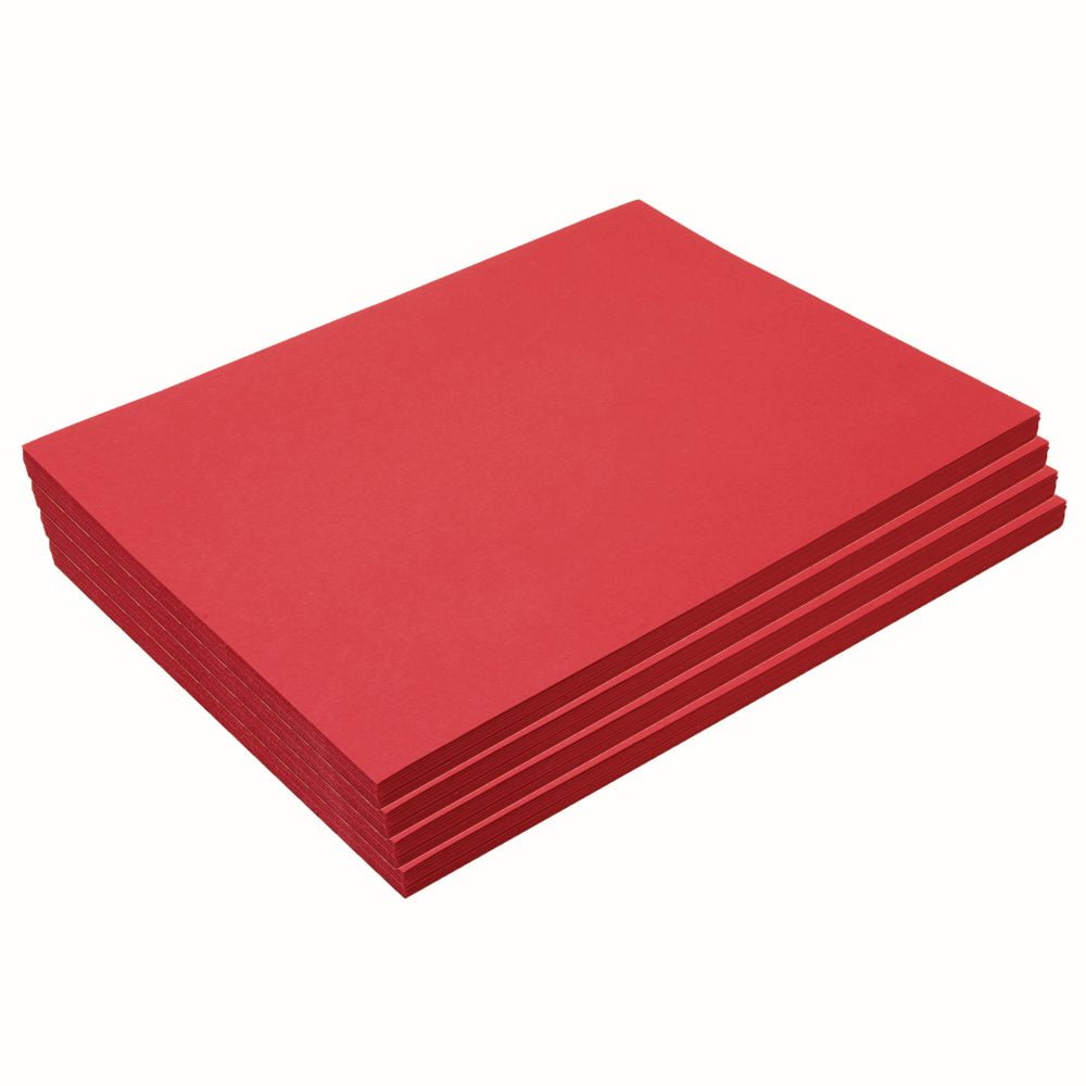 Colorations Heavyweight Holiday Red Construction Paper - 9" x 12", 200 ...