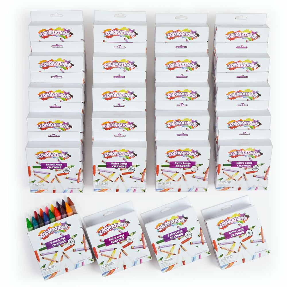 Colorations Jumbo Crayons - 16 Colors, 24 Sets - Walmart.com