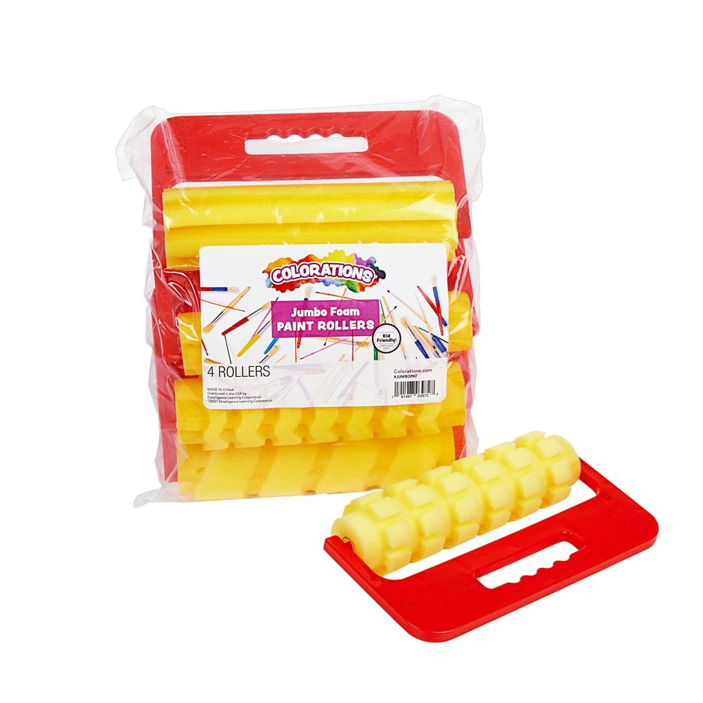 Colorations Jumbo Foam Paint Rollers - Set of 4 - Walmart.com