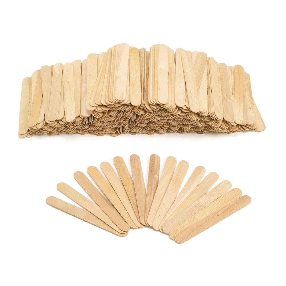 Colorations Large Wooden Art Craft Sticks - 500 Pieces, Regular Size ...